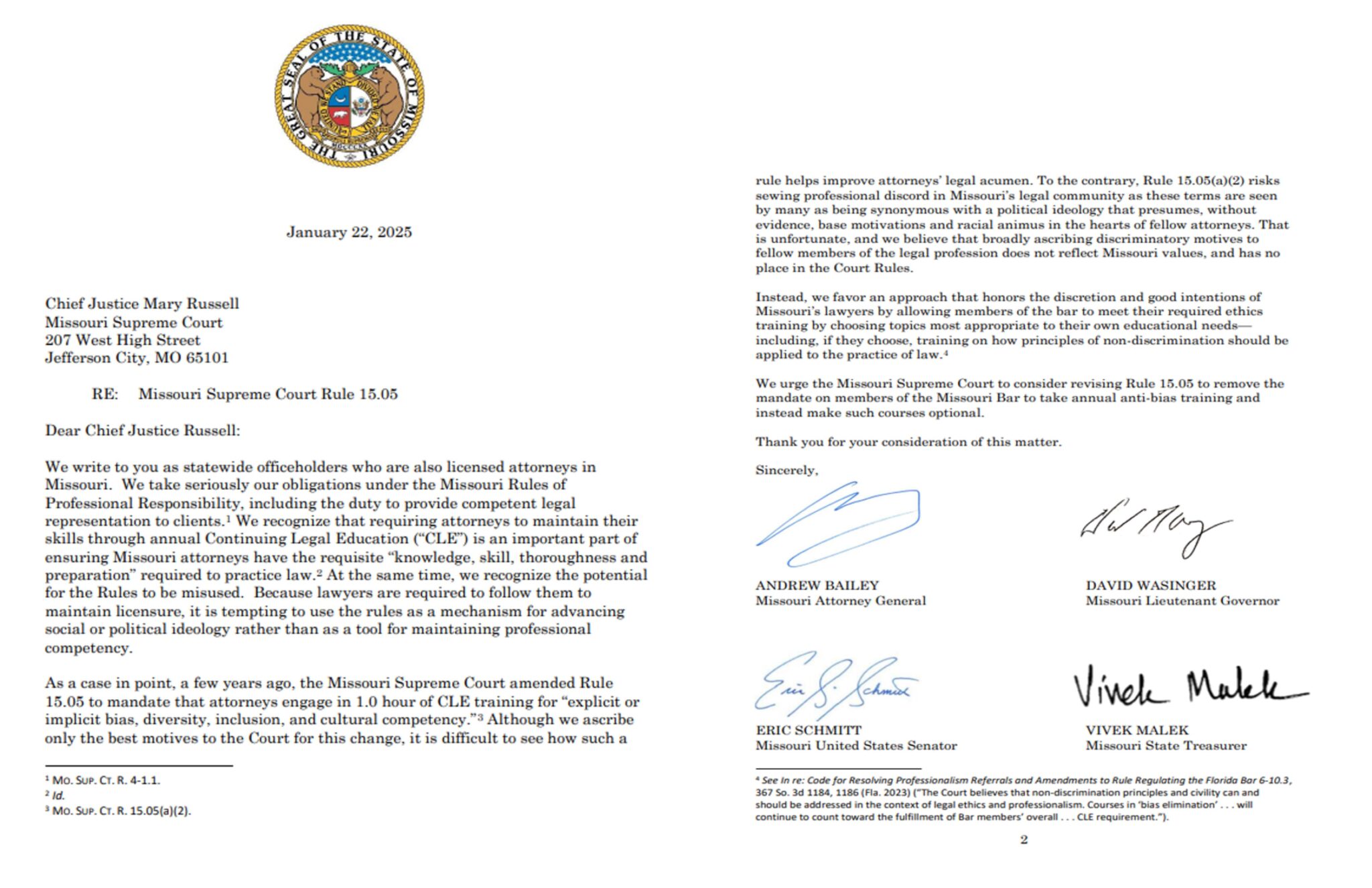 Lt. Governor Wasinger Urges Supreme Court to Revise Divisive DEI ...